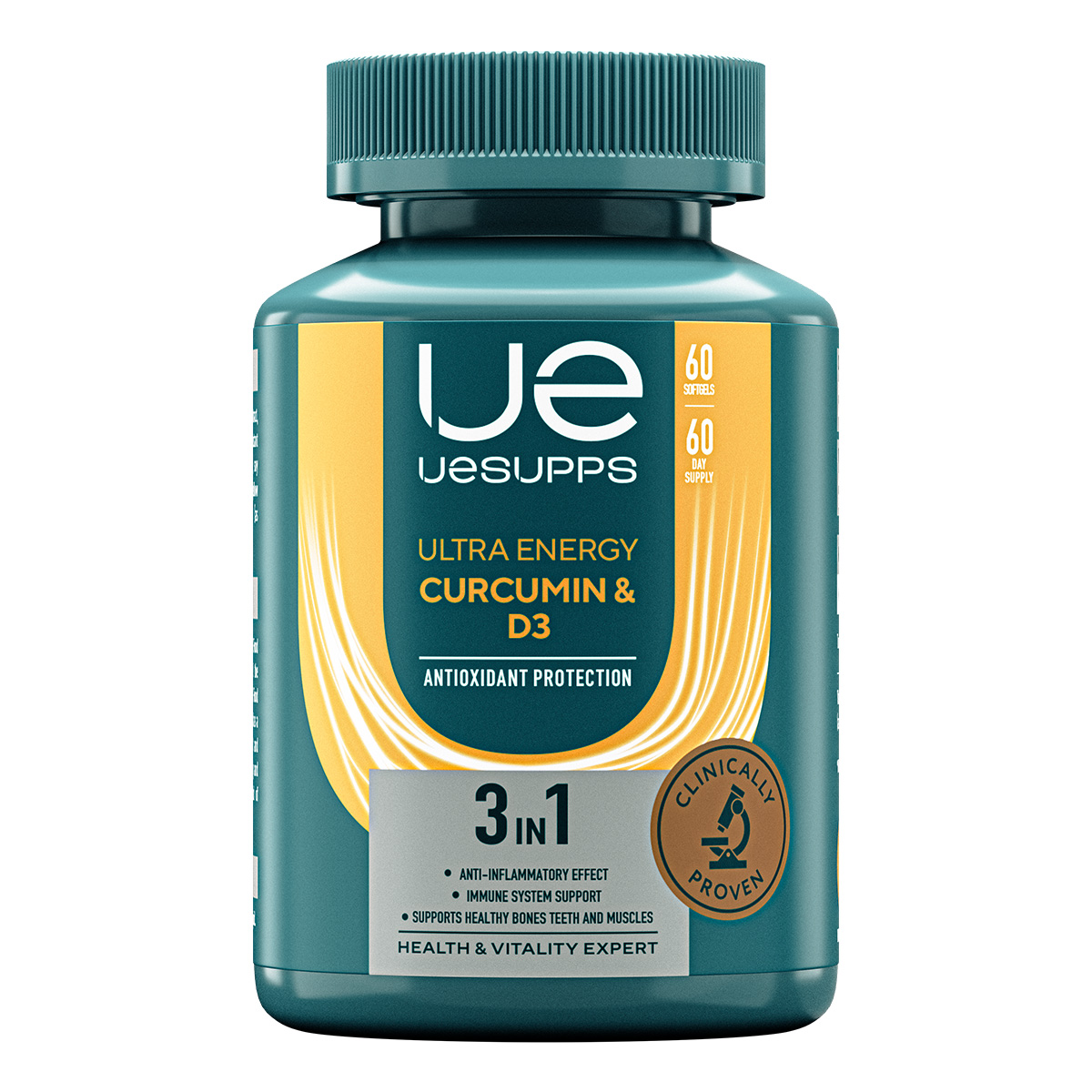 UESUPPS Ультра Энерджи Куркумин и Витамин D3, капсулы, 60 шт. купить по выгодной цене в Санкт ...