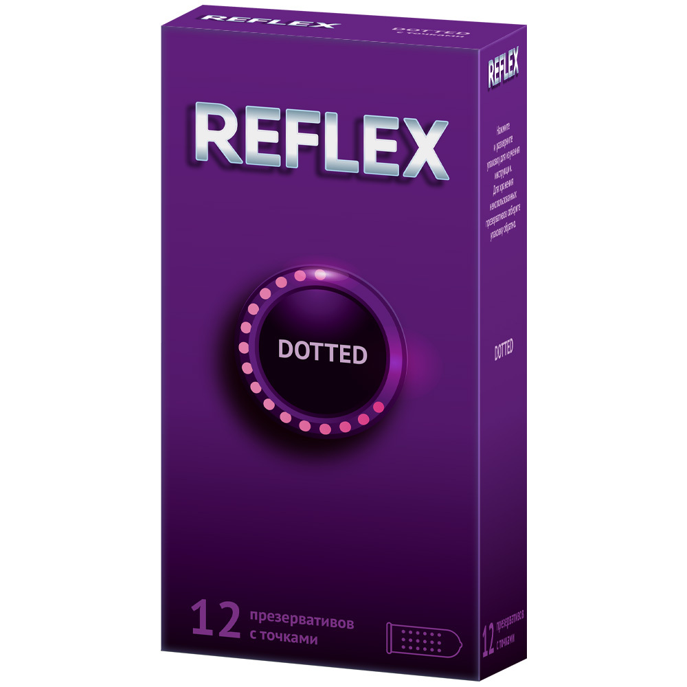 Reflex Dotted, презервативы в смазке с точками, 12 шт. купить по цене ...