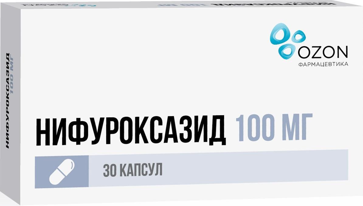 Нифуроксазид Озон, капсулы 100 мг, 30 шт. купить по цене 251 руб. в Санкт-Петербурге, инструкция ...