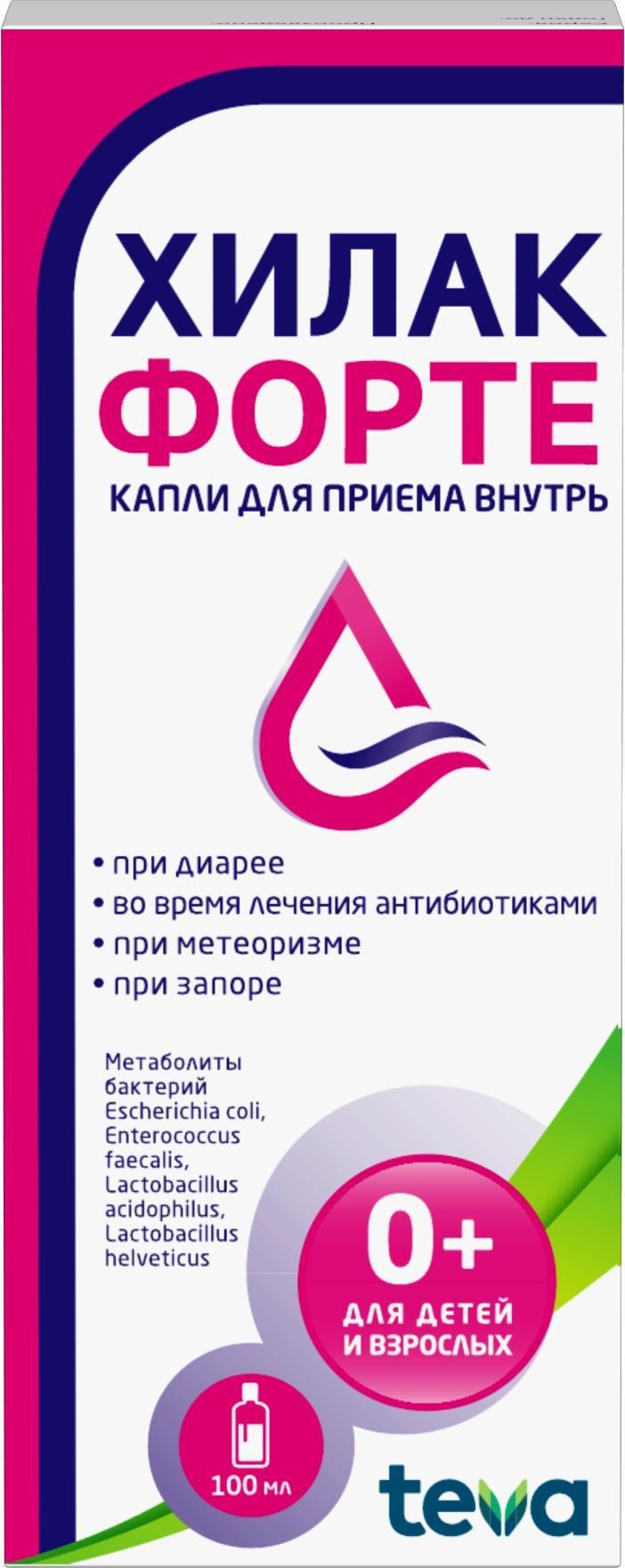 Хилак форте, капли, 100 мл купить по цене 891 руб. в Москве с доставкой в аптеку, инструкция по ...