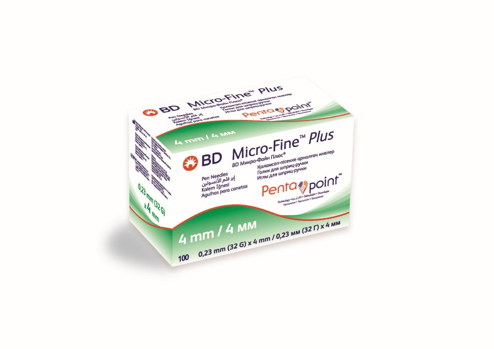 BD Micro-Fine Plus, иглы для шприц-ручки 32g (0,23 х 4 мм), 100 шт. купить по выгодной цене в ...