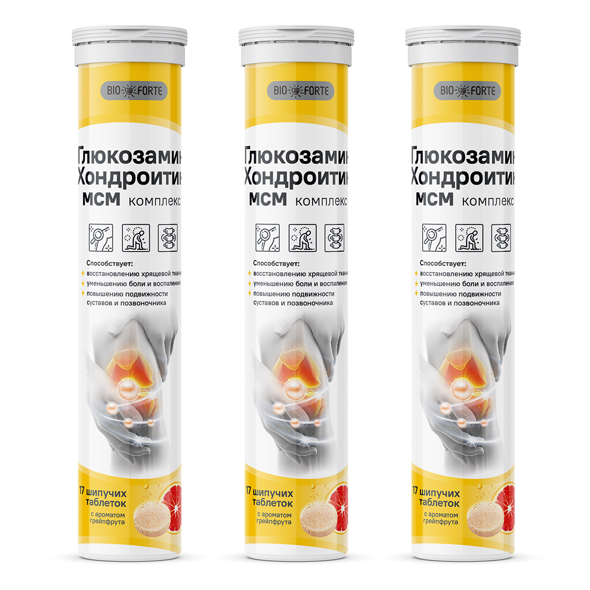 Глюкозамин Хондроитин МСМ BioForte цена от 396 руб., купить в Москве в интернет-аптеке Polza.ru ...