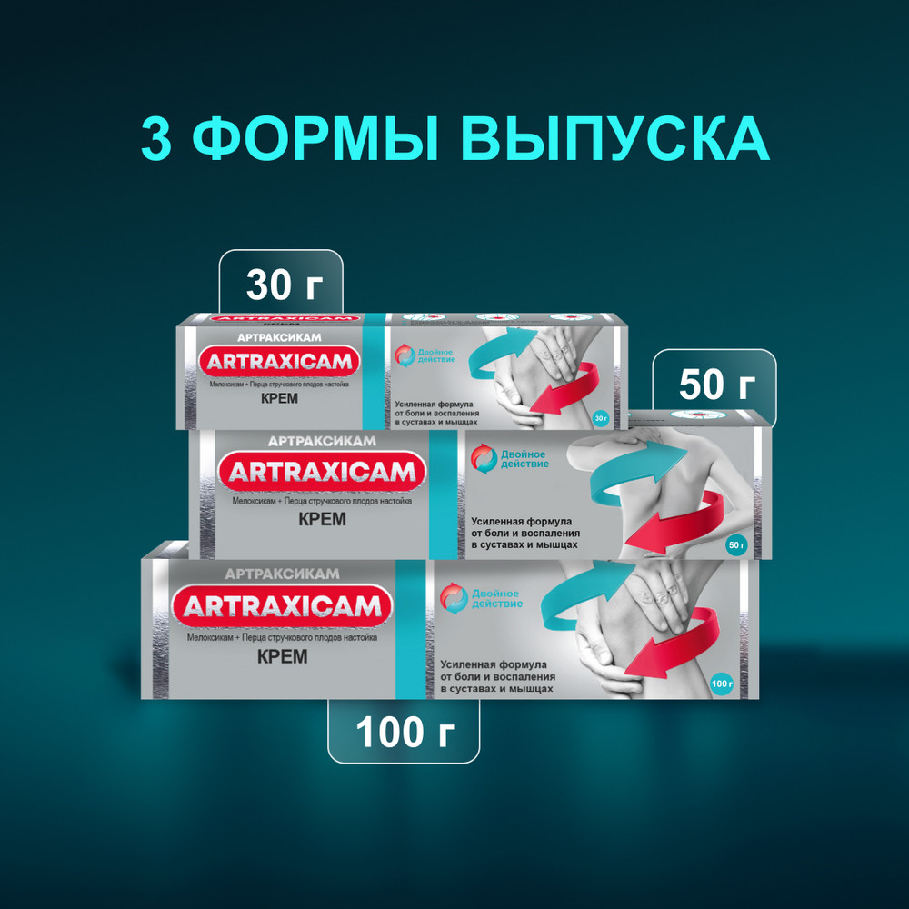 Артраксикам, крем 30 мг/г +100 мг/г 50 г, 1 шт. купить по цене 550 руб ...