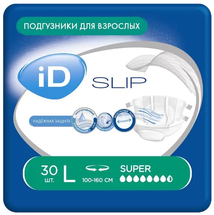 iD Slip, подгузники для взрослых (L), 30 шт. купить по выгодной цене в Томске, инструкция ...
