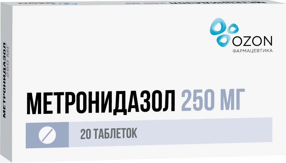 Метронидазол, таблетки 250 мг, 20 шт. (Озон) купить по цене 37 руб. в Москве с доставкой в ...