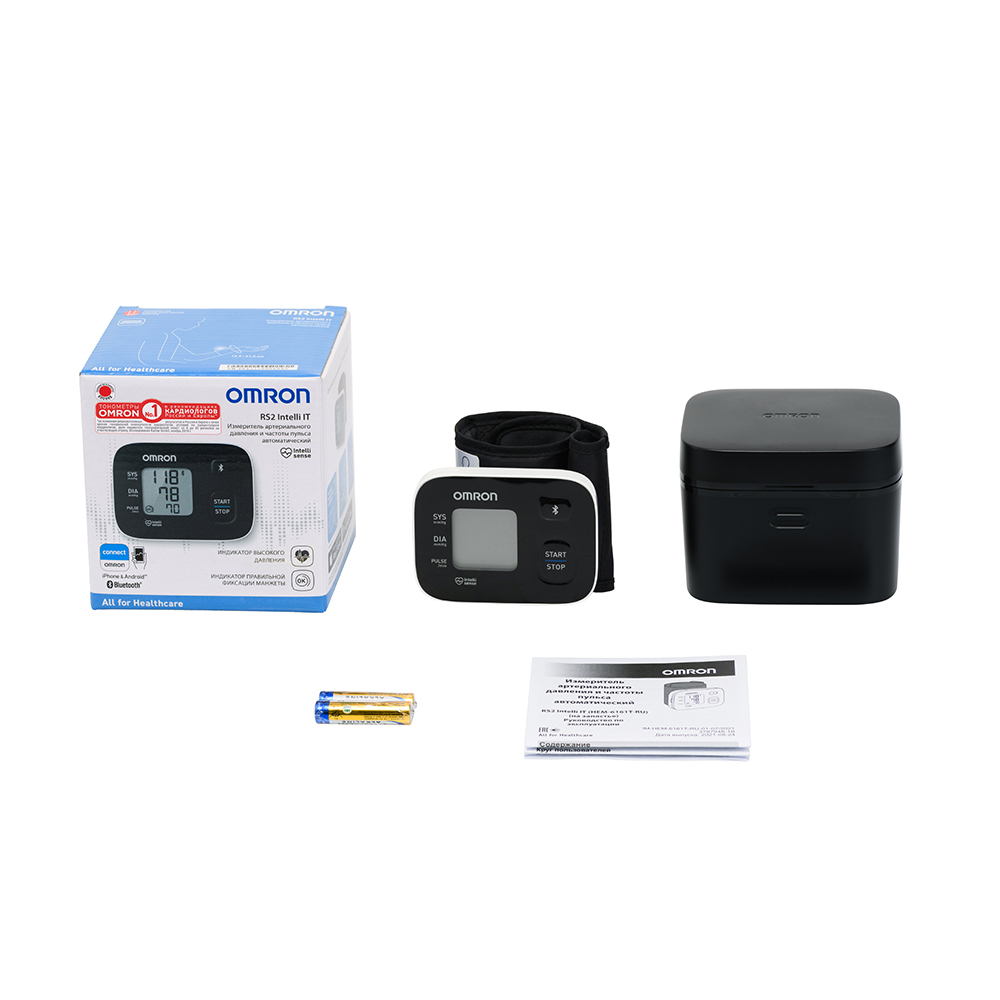 Тонометр Omron RS2 Intelli IT автоматический на запястье (HEM-6161T-RU) купить по выгодной цене ...