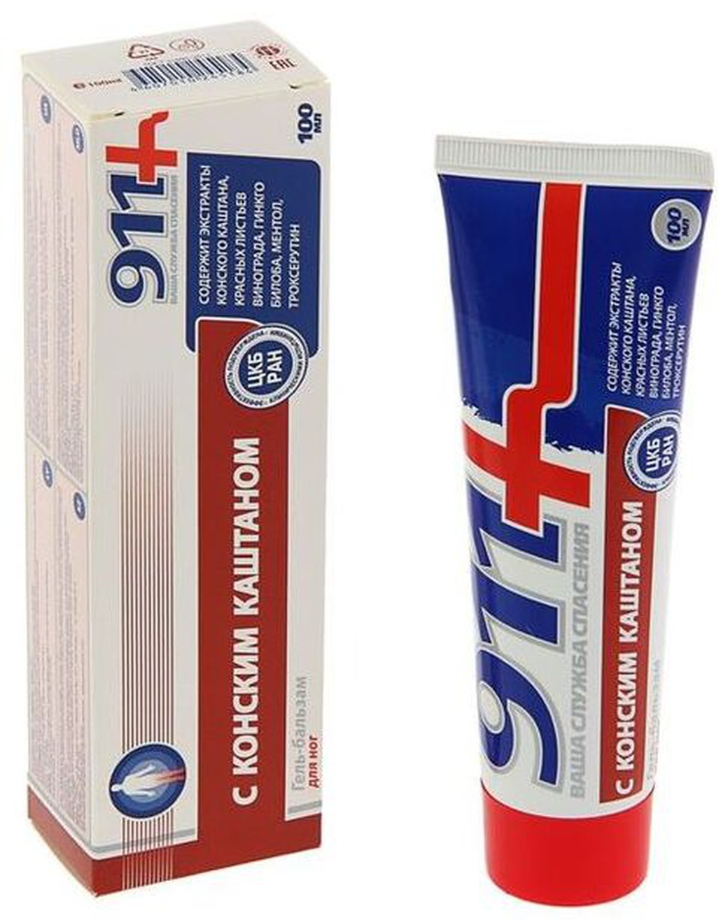 911 гель-бальзам для ног с Конским каштаном, 100 мл купить по цене 122 руб. в Сочи, инструкция ...