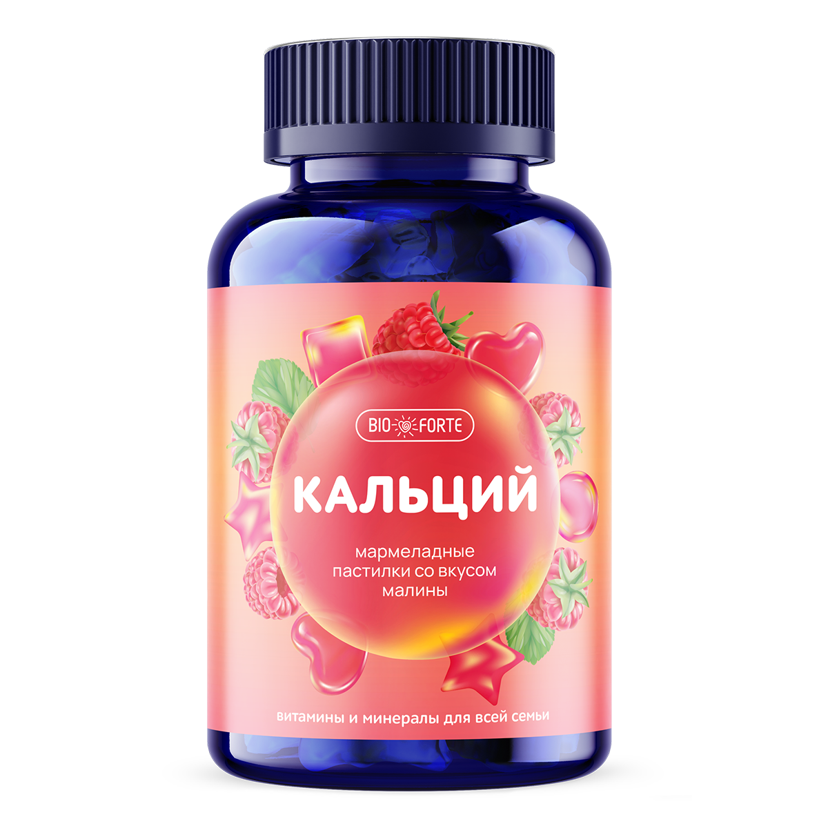 Кальций BioForte, пастилки мармеладные жевательные (малина), 60 шт купить по цене 600 руб. в ...