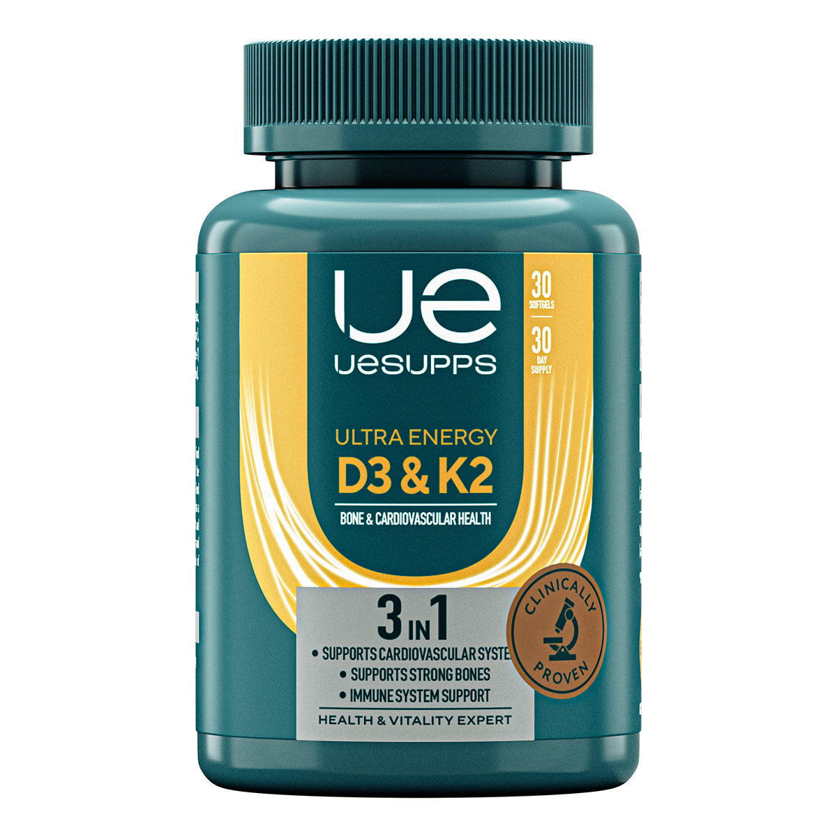 UESUPPS Ультра Энерджи Витамин D3 и К2 цена от 1 370 руб., купить в Санкт-Петербурге в интернет ...