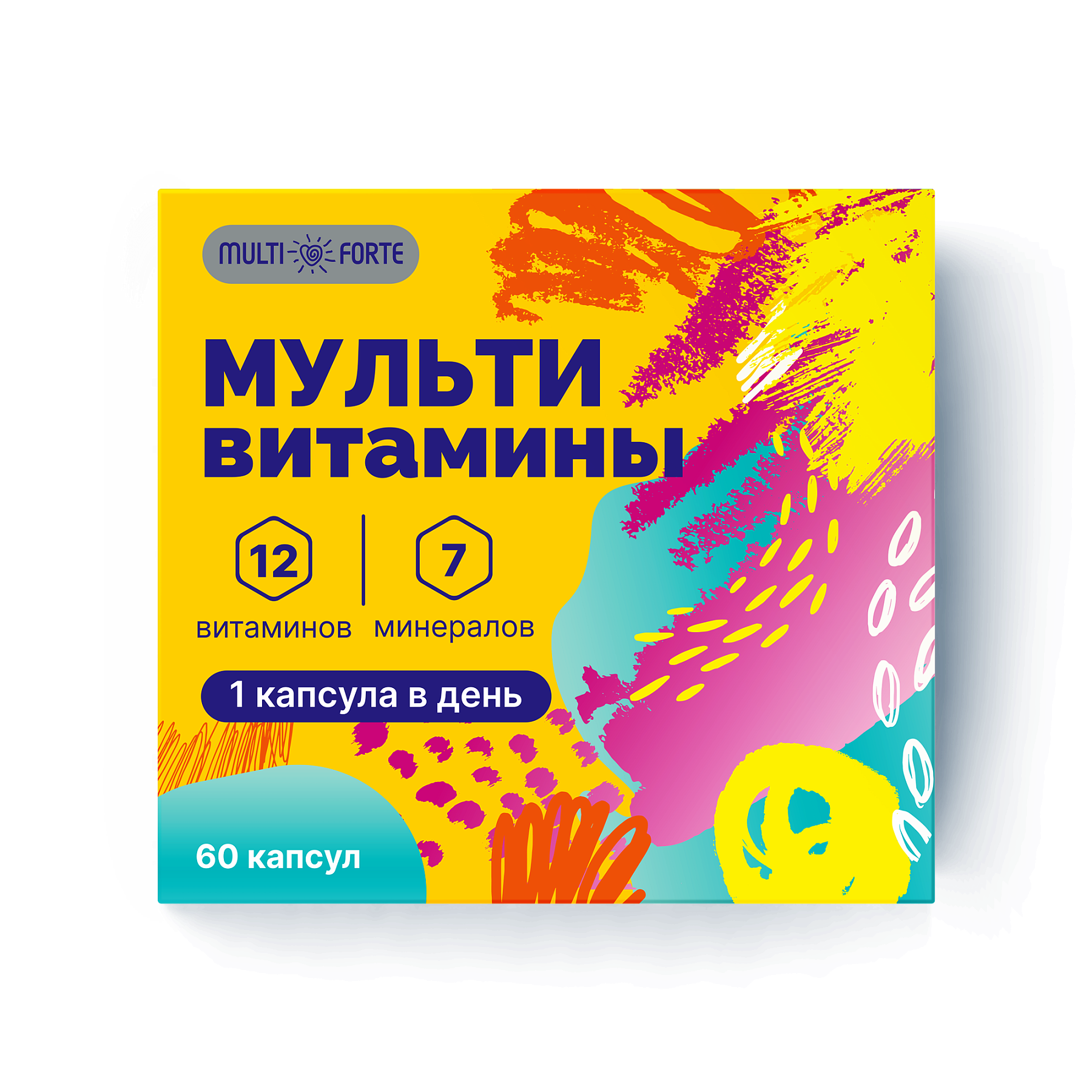 MultiForte Мультивитамины (витамины и минералы) для взрослых, капсулы, 60 шт. купить по цене 433 ...