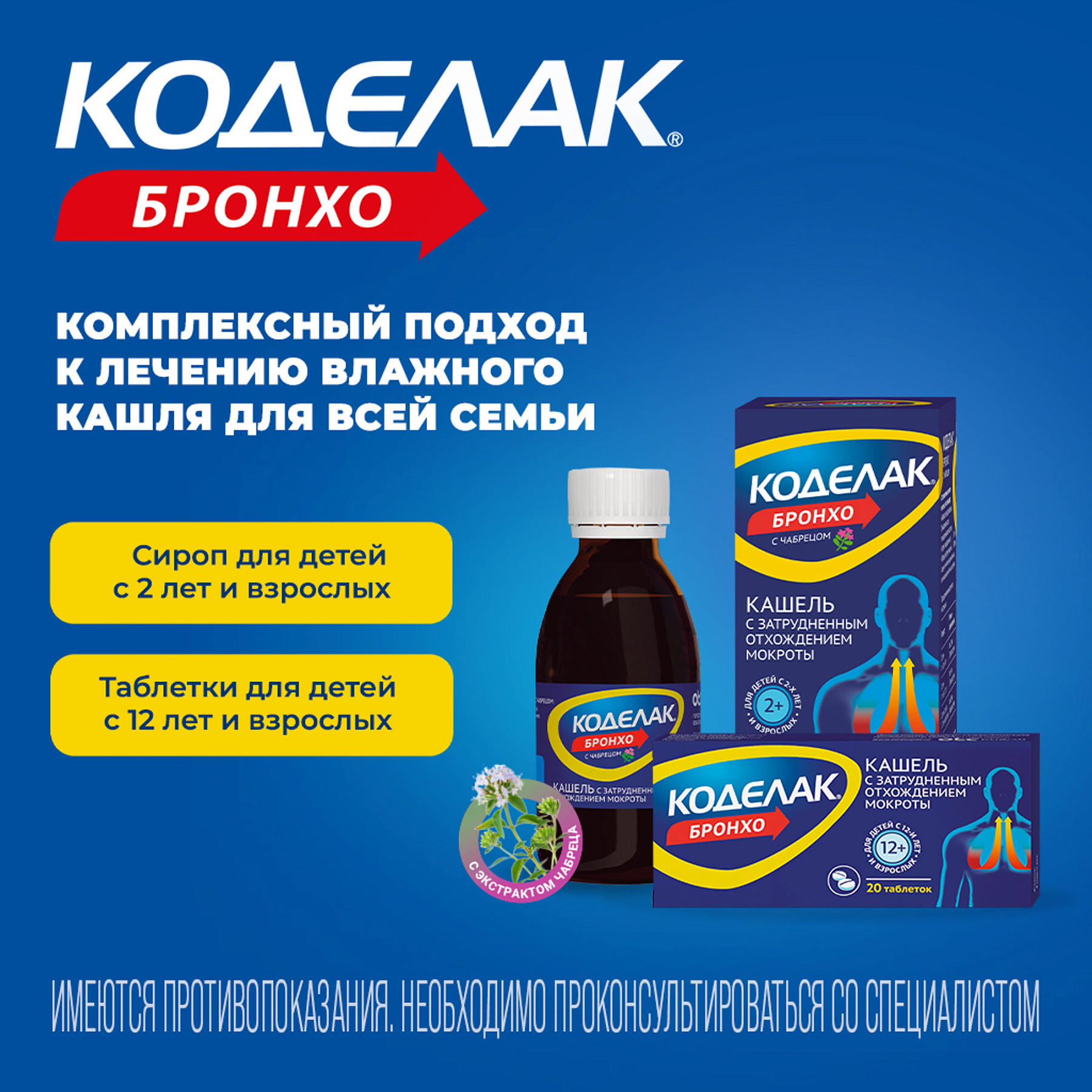 Коделак Бронхо, сироп с чабрецом, флакон (+мерная ложка), 200 мл купить по цене 464 руб. в ...