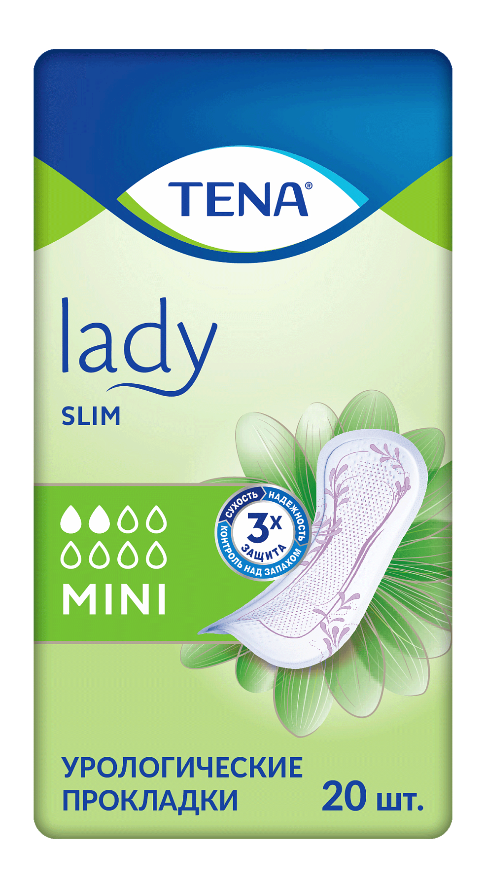 TENA Lady Slim Mini, прокладки урологические, 20 шт. купить по цене 429 ...
